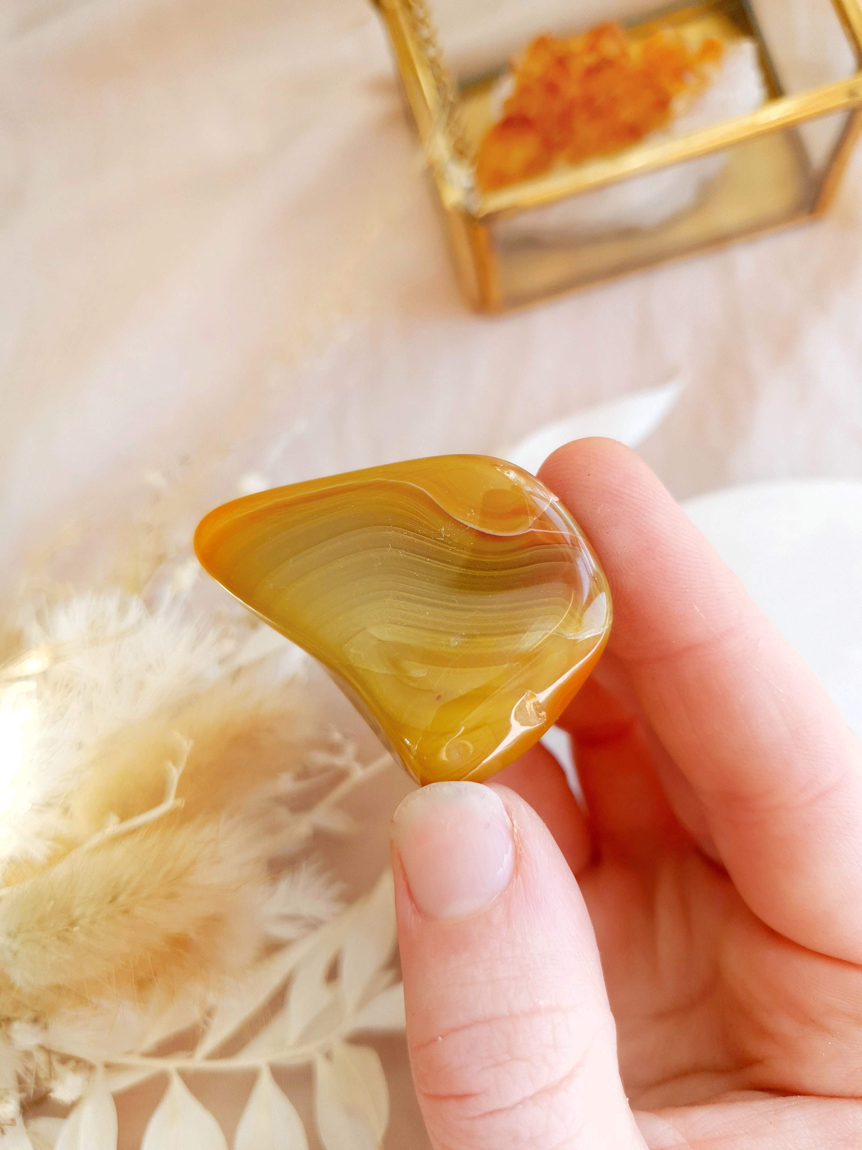 Australian Yellow Agate- Large Tumble – Serene Stone